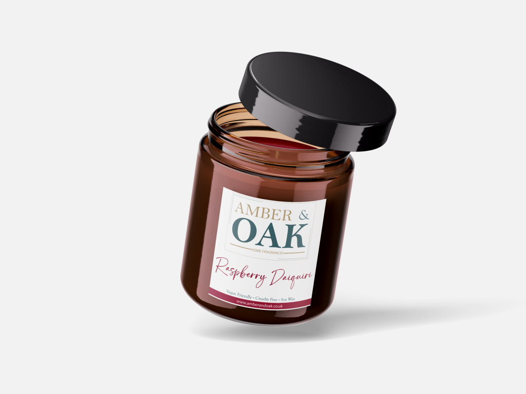 Raspberry Daiquiri Soy Candle - Amber & Oak